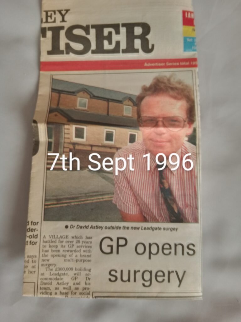 Leadgate Surgery Opening Memories Of Leadgate